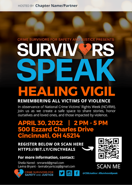 Cincinnati Survivors Speak Healing Vigil · Crime Survivors for Safety ...
