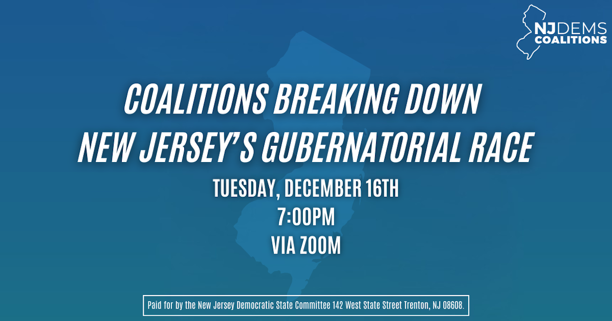 Coalitions Breaking Down NJ’s Gubernatorial Race · New Jersey ...