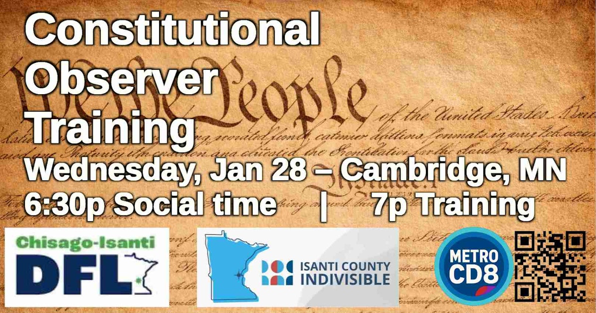 DFL Constitutional Observer Training - Cambridge · Indivisible