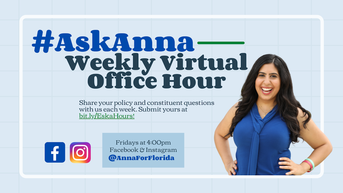 Weekly Town Hall with Representative Anna V. Eskamani · Anna For Florida