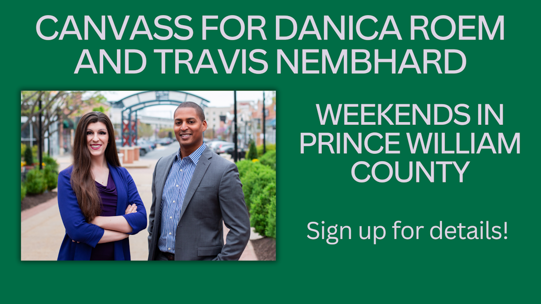 Canvass for Danica Roem and Travis Nembhard · Mobilize