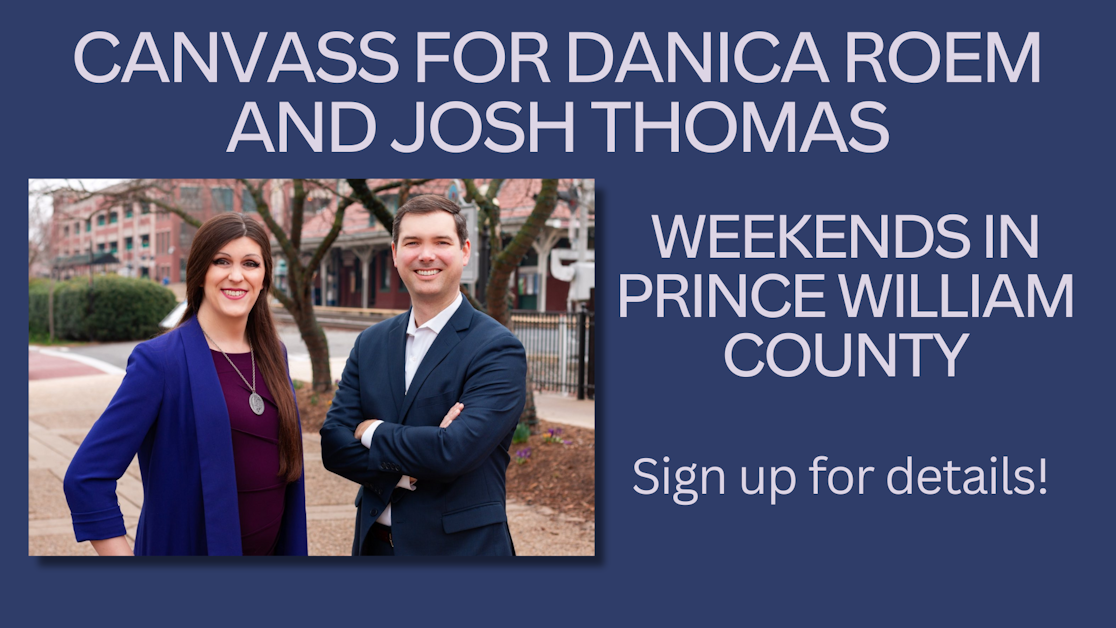 Canvass for Danica Roem and Josh Thomas · Mobilize