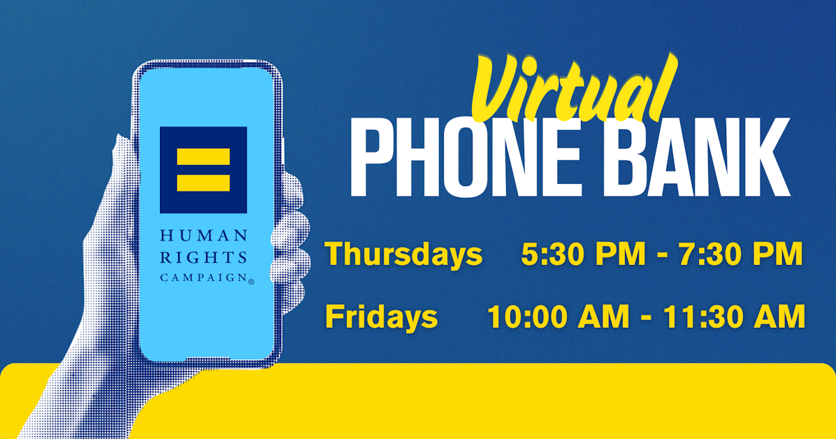 Virtual Phone Bank! (Thursdays and Fridays) · Mobilize