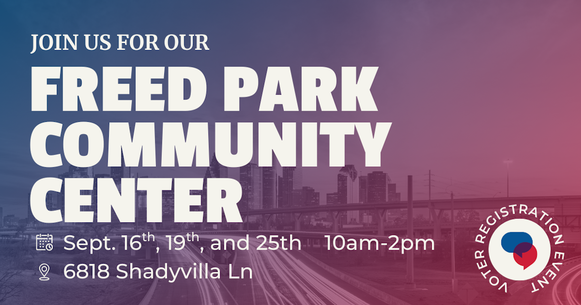 Voter Empowerment Event: Freed Park Community Center · League of Women ...