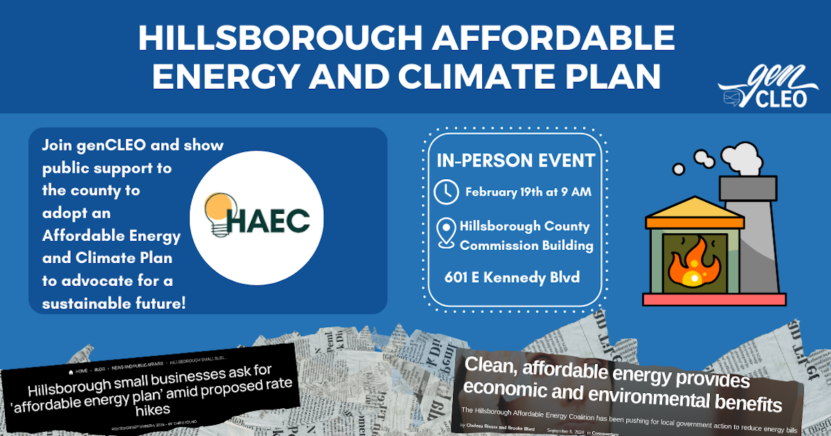 Affordable Energy and Climate Plan Proposal with genCLEO at USF · The ...
