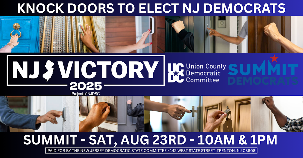 WEEKEND OF ACTION in Union County (Summit) for New Jersey Democrats ...