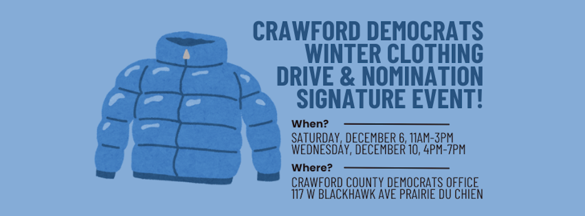 Crawford Dems Winter Clothing Drive & Nomination Signature Collection ...