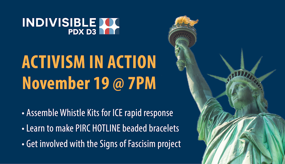 Indivisible PDX D3 Activism in Action Meeting · Indivisible