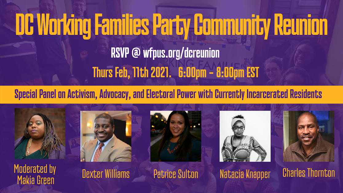 DC WFP Community Reunion: Restore The Vote · Working Families Party