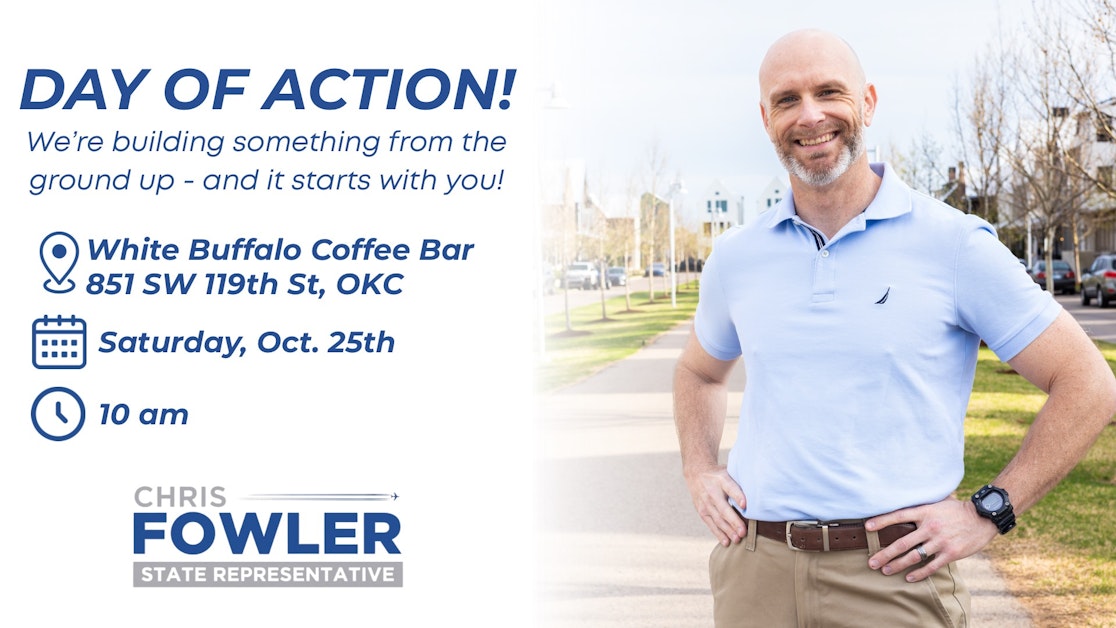 HD 91 Day of Action with Chris Fowler! · Oklahoma Democratic Party