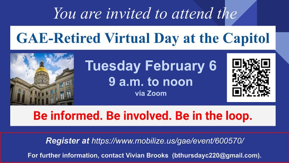 GAE-Retired Virtual Day at the Capitol · Georgia Association of Educators