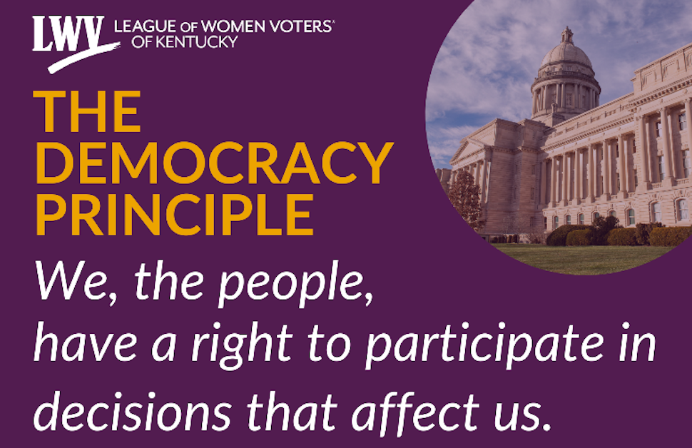 The Democracy Principle Rally with LWVKY · Mobilize
