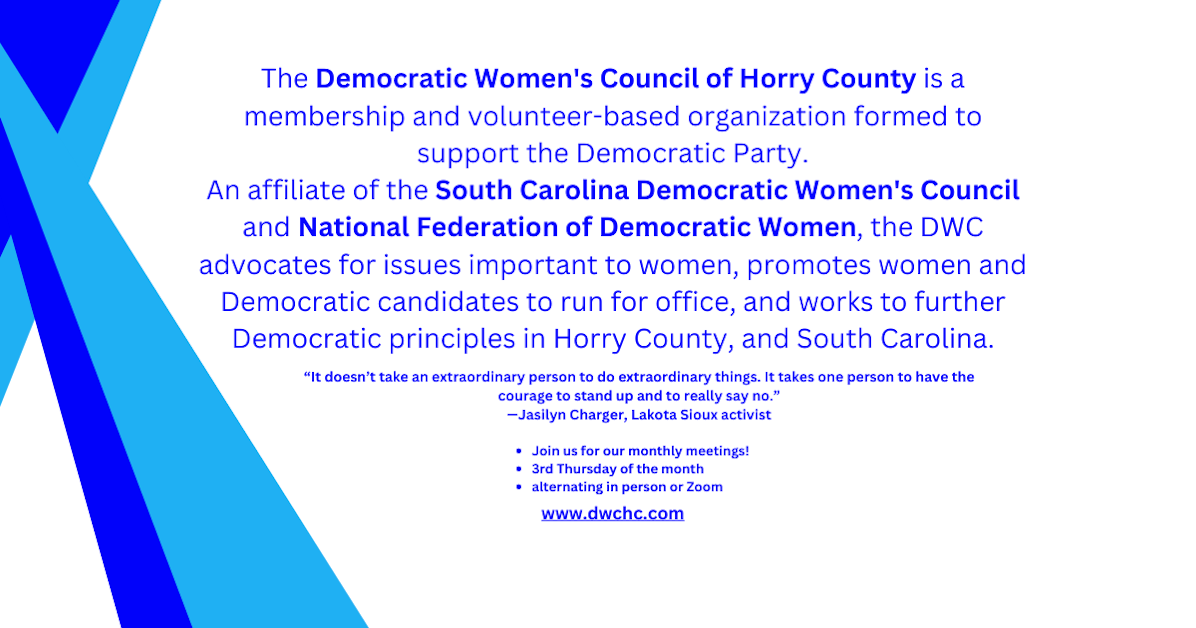Democratic Women's Council, Horry County, SC · Mobilize