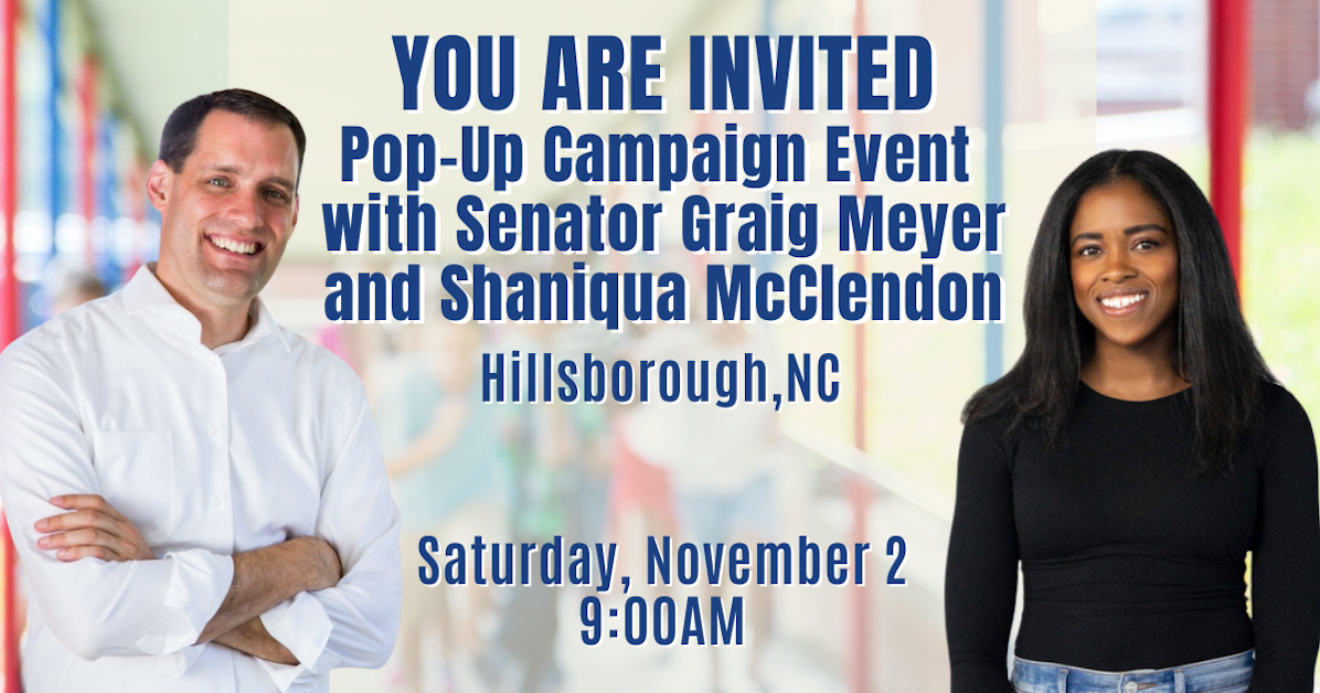 **Campaign Event for Education** with Graig Meyer & Shaniqua McClendon ...
