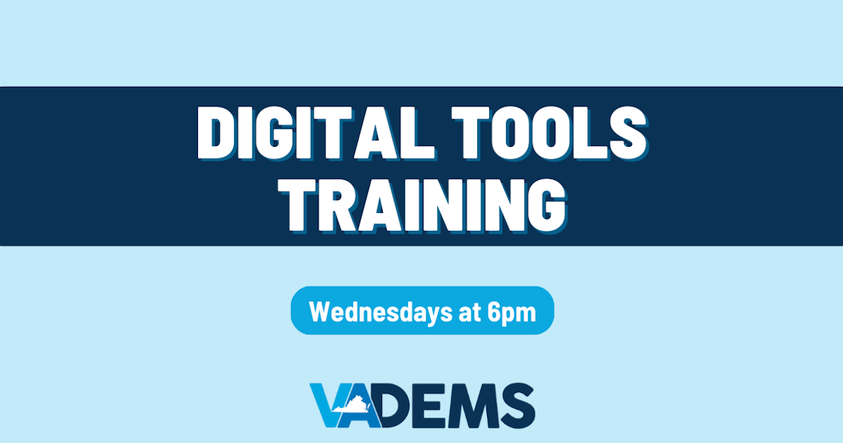 Digital Tools Training · Democratic Party of Virginia