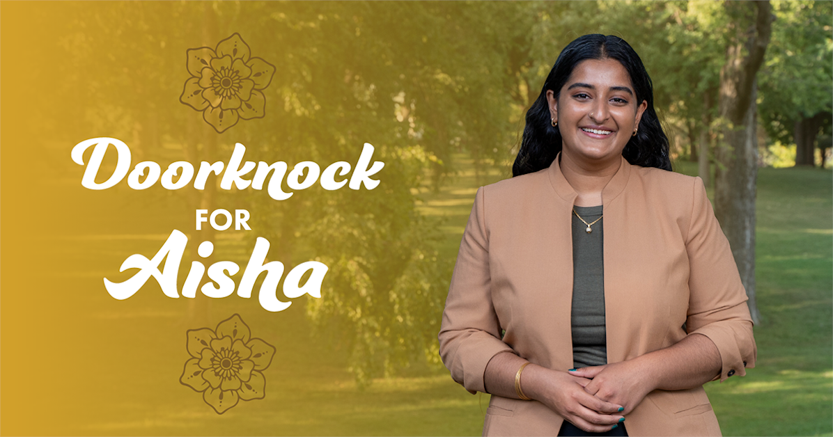 Labor Turns Out for Aisha for Ward 10 - Door Knocking · Mobilize