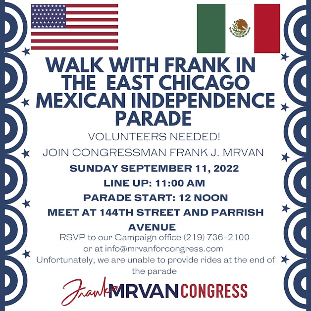 Walk in the East Chicago Mexican Independence Day Parade - Team Mrvan ...