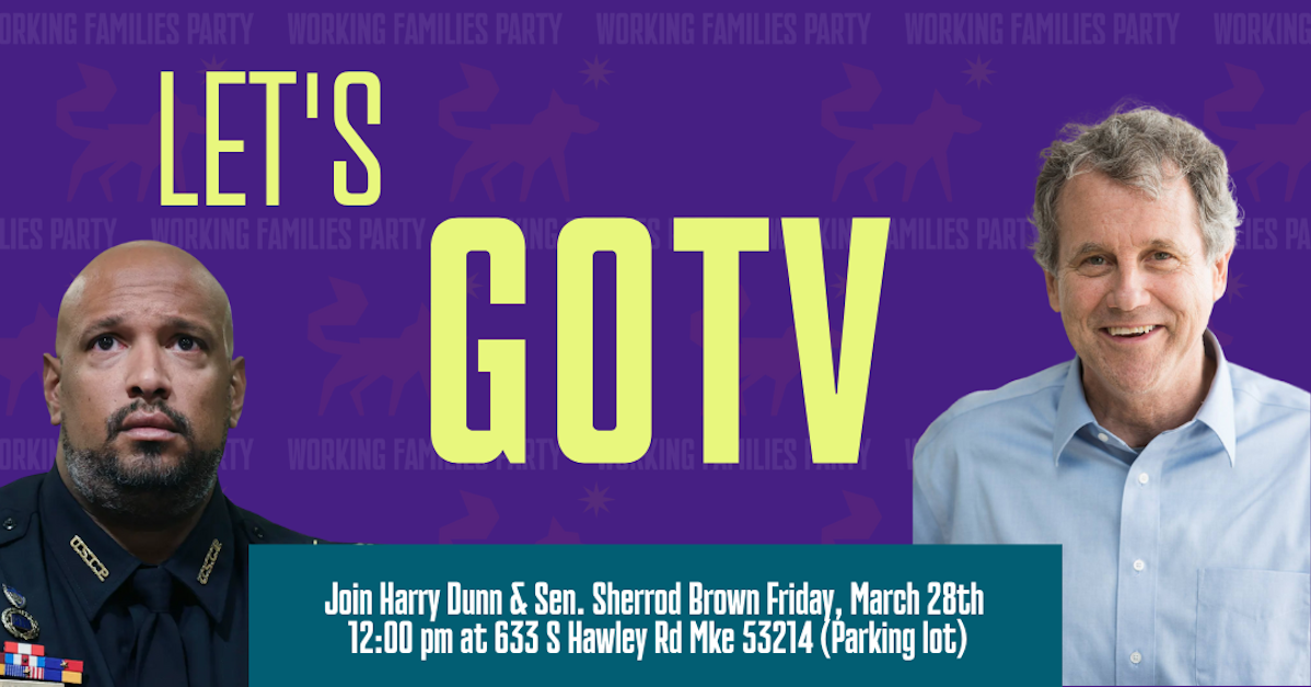 GOTV Rally with Senator Sherrod Brown & Harry Dunn in Milwaukee ...