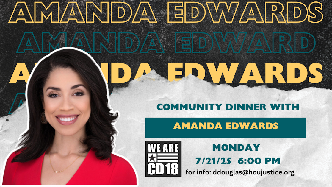 Community Dinner w/Amanda Edwards · Houston in Action