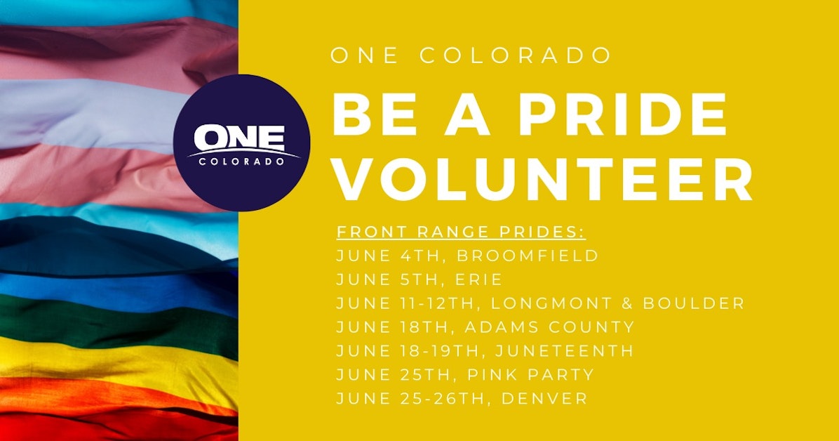 Volunteer at Pride Events on the Front Range! · Mobilize