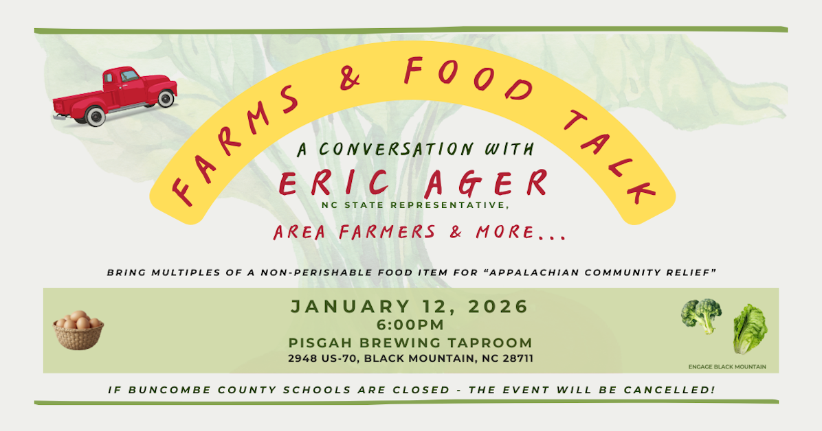 FARMS & FOOD TALK with Eric Ager · Buncombe Democratic Party