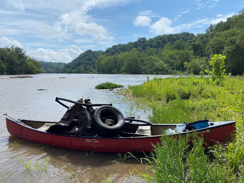 Post Hurricane Helene river clean-up in Buncombe County, NC 5/17 · Mobilize