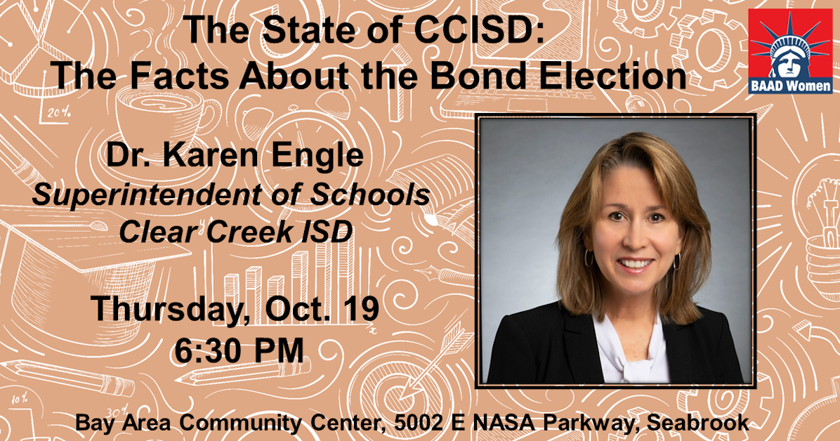 Meet Karen Engle, CCISD Superintendent, at BAAD Women Meeting · Harris ...