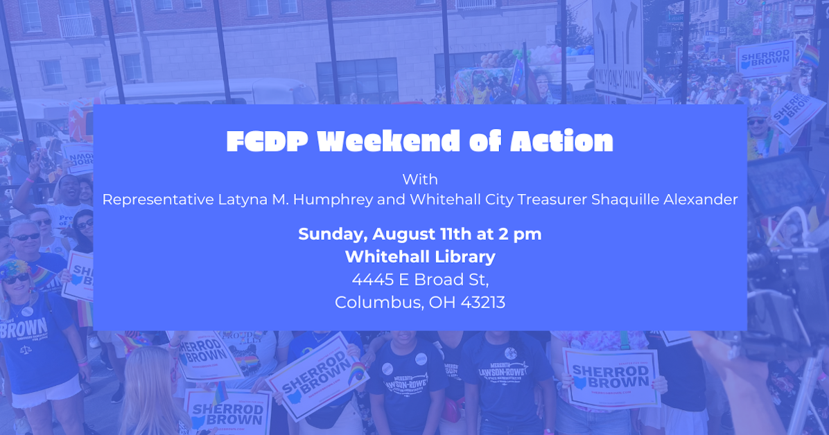 FCDP Weekend of Action: Whitehall Canvass · Franklin County Democratic ...
