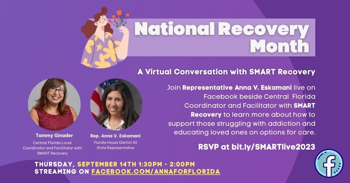 National Recovery Month Virtual Program with SMART Recovery and Rep ...