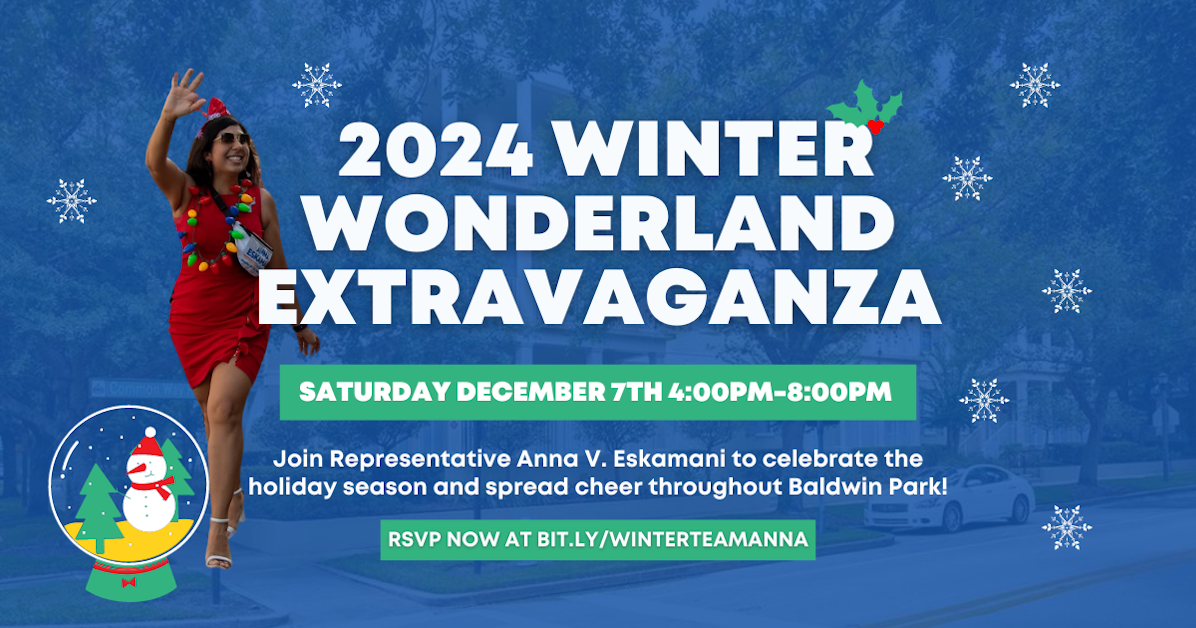 Join Team Anna at Baldwin Park's Winter Wonderland Extravaganza · Mobilize
