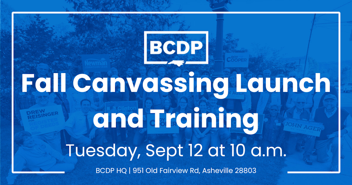 Fall Canvassing Launch · Buncombe Democratic Party