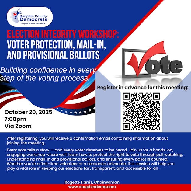 Election Integrity Workshop: Voter Protection, Mail-In-Ballots ...