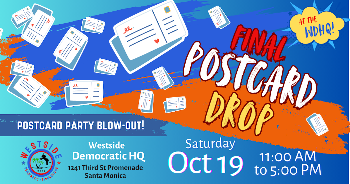 Final Postcard Drop Party! Celebrating the LAST DAY to postcard at the ...