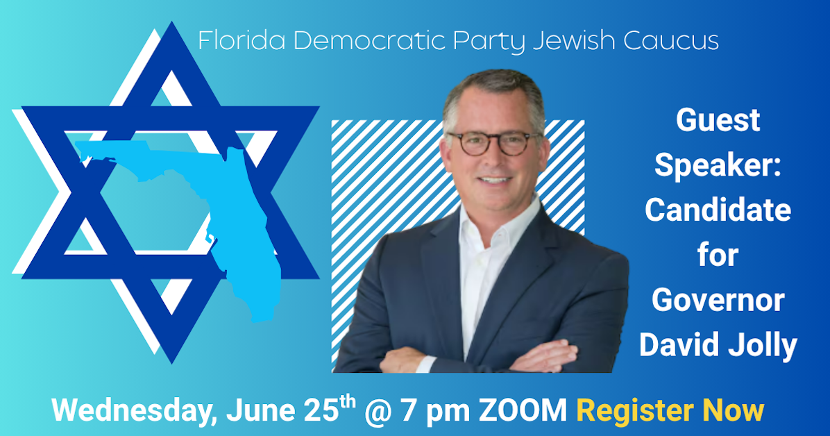 David Jolly at June Meeting · Florida Democratic Party Jewish Caucus
