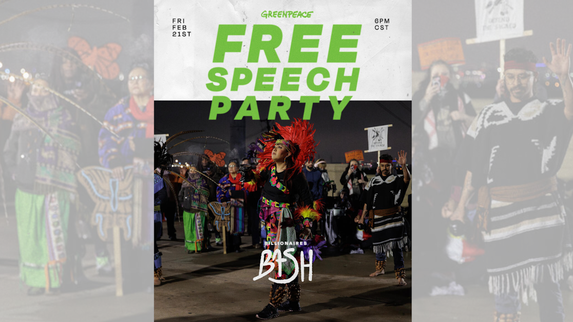 Free Speech Party: Billionaires Bash · Greenpeace USA