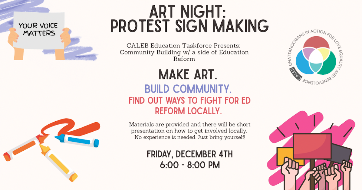 Community Building: Art w/ a side of Ed Reform POSTER MAKING NIGHT ...