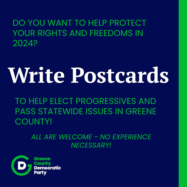 Postcard Writing Party · Greene County OH Democratic Party