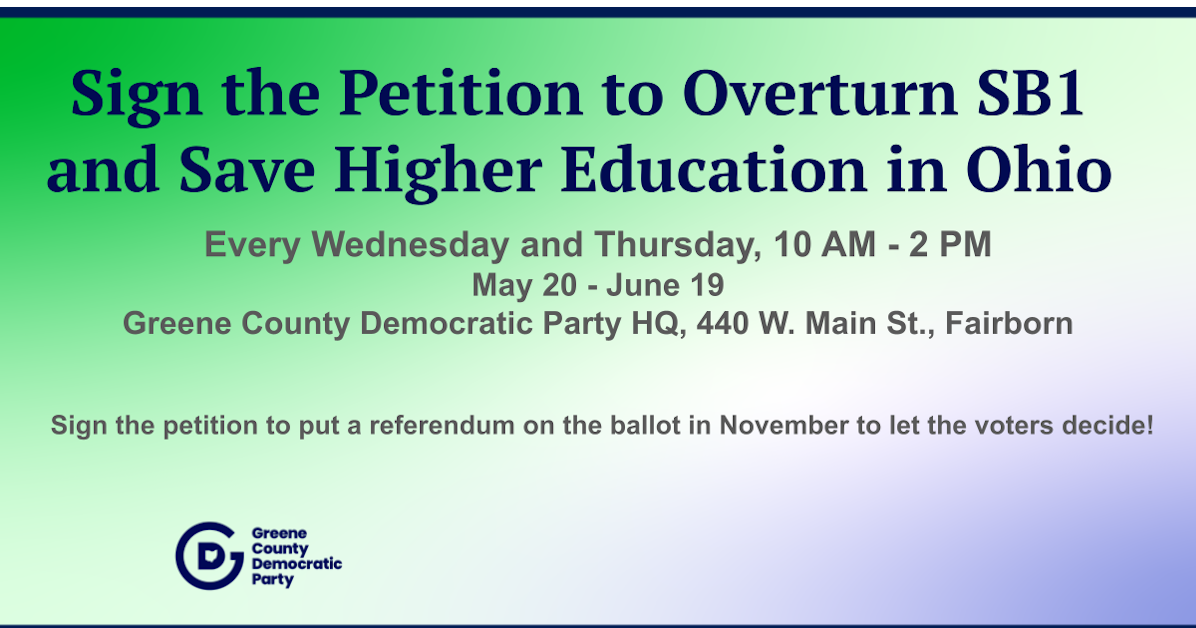 Sign the Petition to Overturn SB1 and Save Higher Education in Ohio ...
