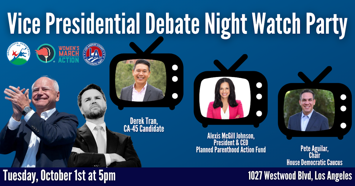 Vice Presidential Debate Night Watch Party with Pete Aguilar, Derek ...