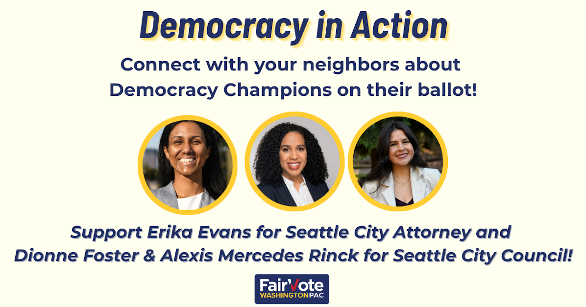Canvass for the RCV Seattle Citywide Slate: Dionne Foster, AMR, and ...