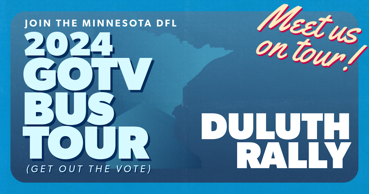 GOTV Bus Tour Duluth Rally w/Jen Schultz and State Auditor Julie Blaha ...
