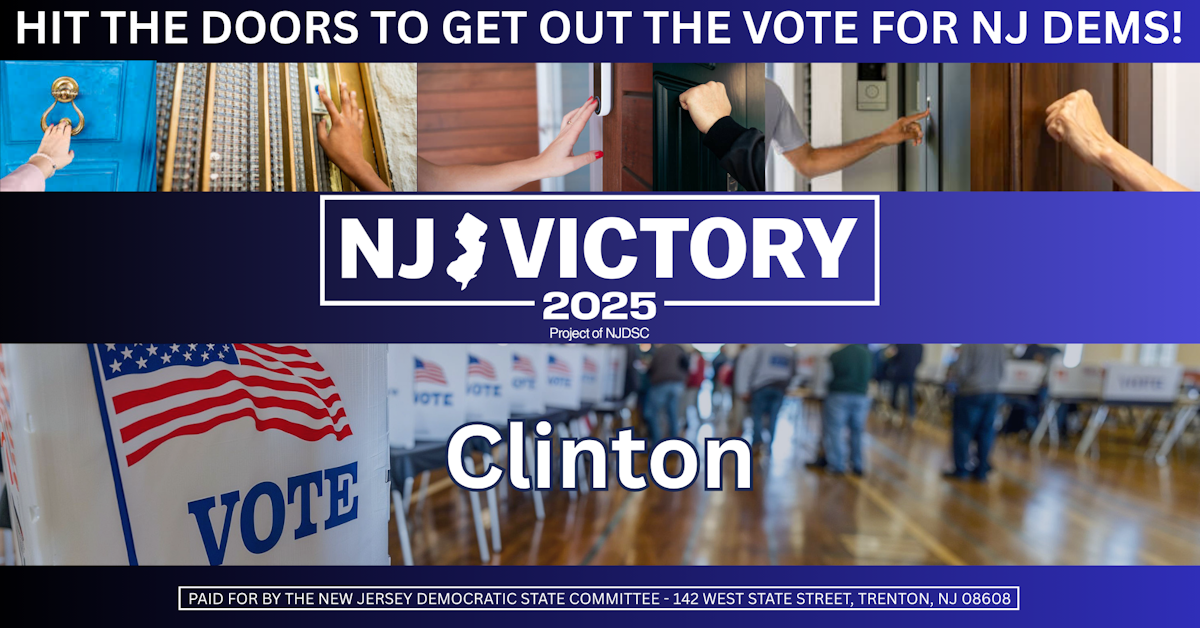 LET'S LAND THIS - Get Out The Vote for NJ Democrats in Clinton · Mobilize