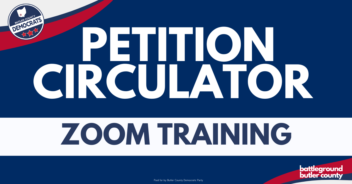 Butler County (OH) Dems Redistricting Petition Circulator Training ...