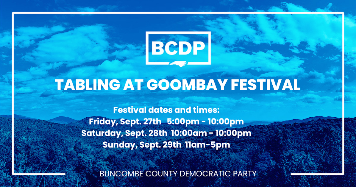 Tabling at Goombay Festival · Buncombe Democratic Party