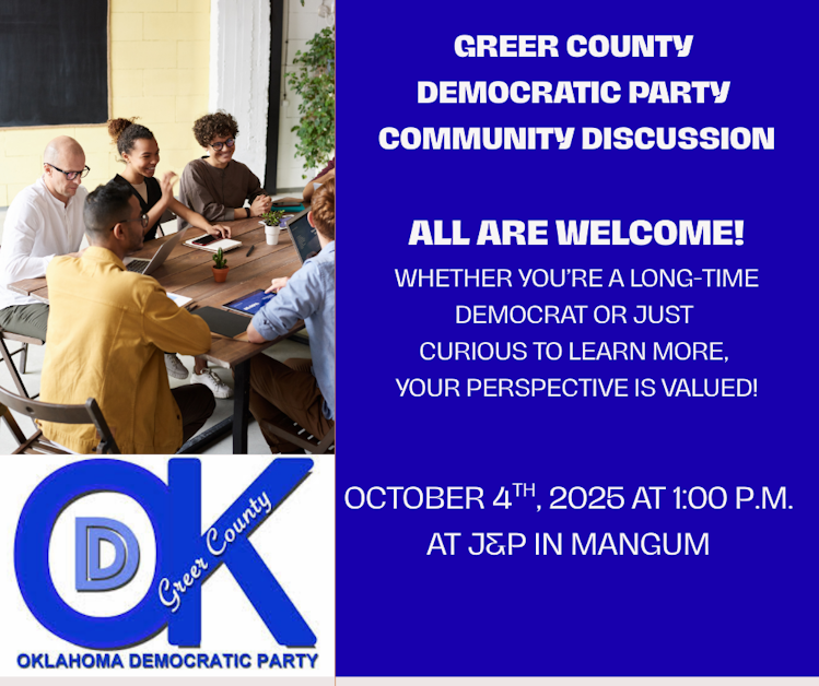 Greer County Democratic Party Community Discussion · Mobilize