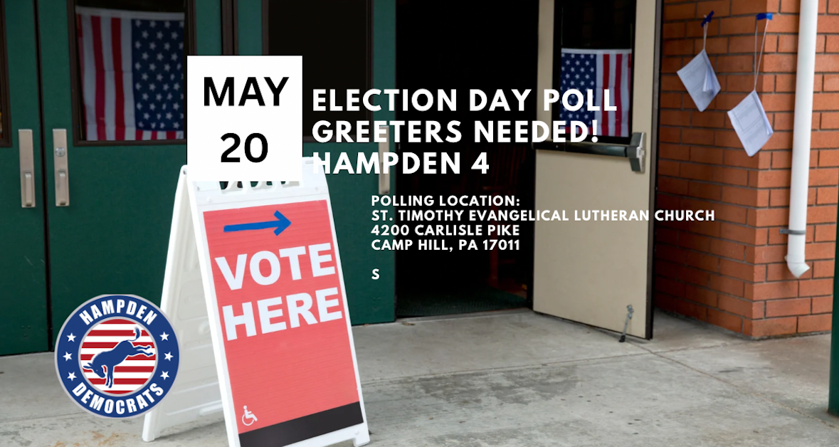Hampden 4 (ST. TIMOTHY CHURCH) Poll Greeter for Tuesday 5/20/2025 ...