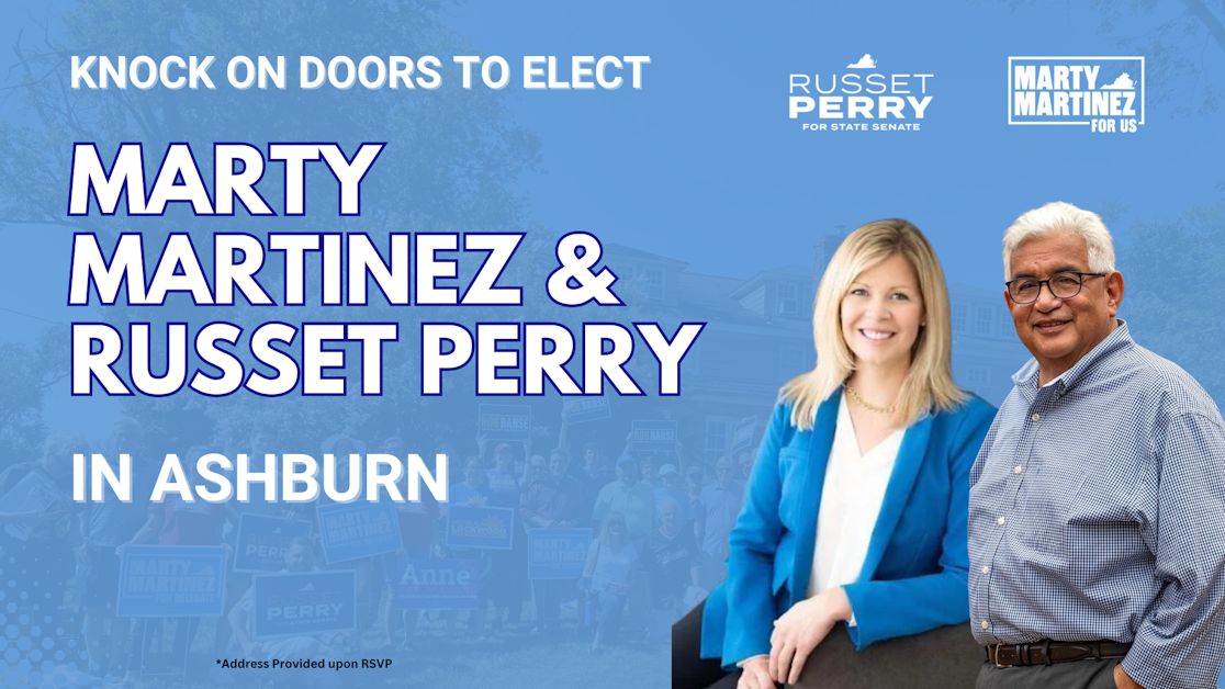 Knock Door for Marty Martinez & Russet Perry in Ashburn · Mobilize