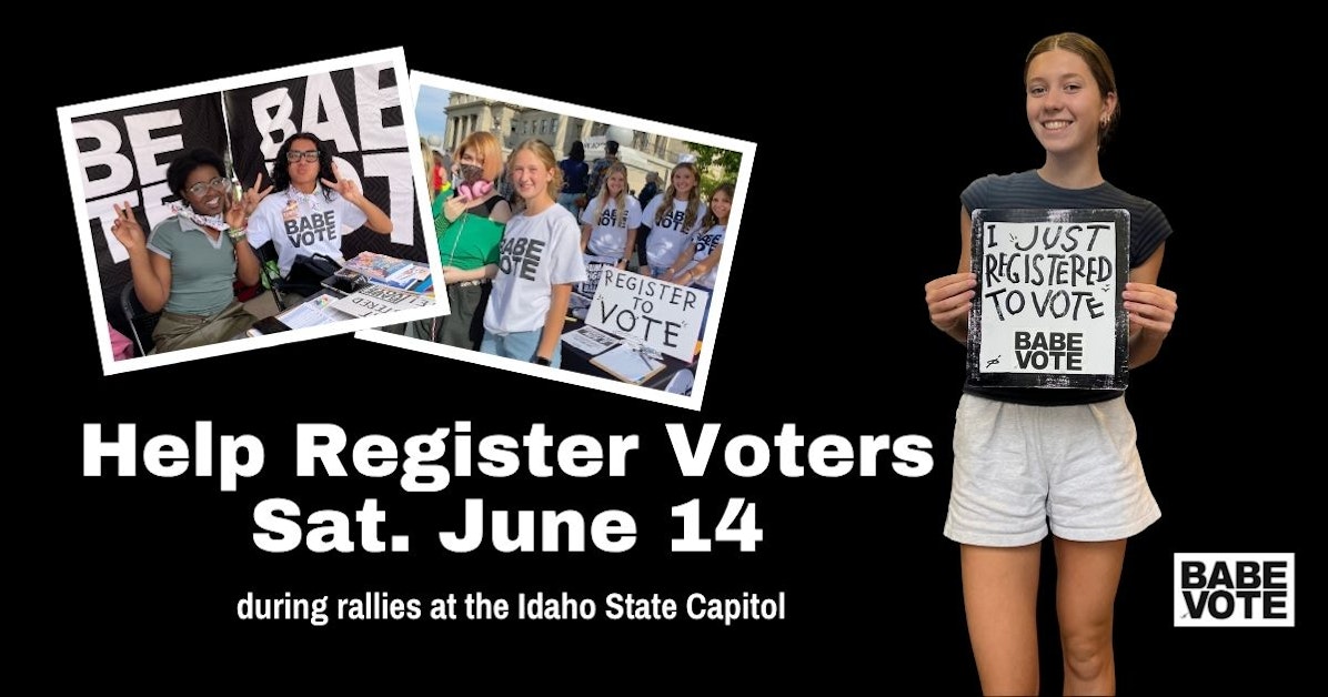 Help BABE VOTE Register Voters at June 14 Rally · BABE VOTE