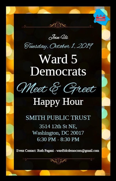 Ward 5 Democrats Meet and Greet Happy Hour · DC Democratic Party