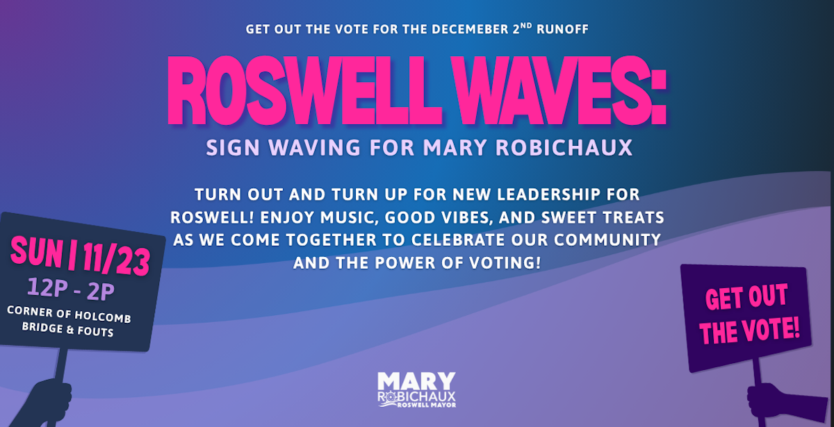 Sign Waving for Mary Robichaux · Mobilize